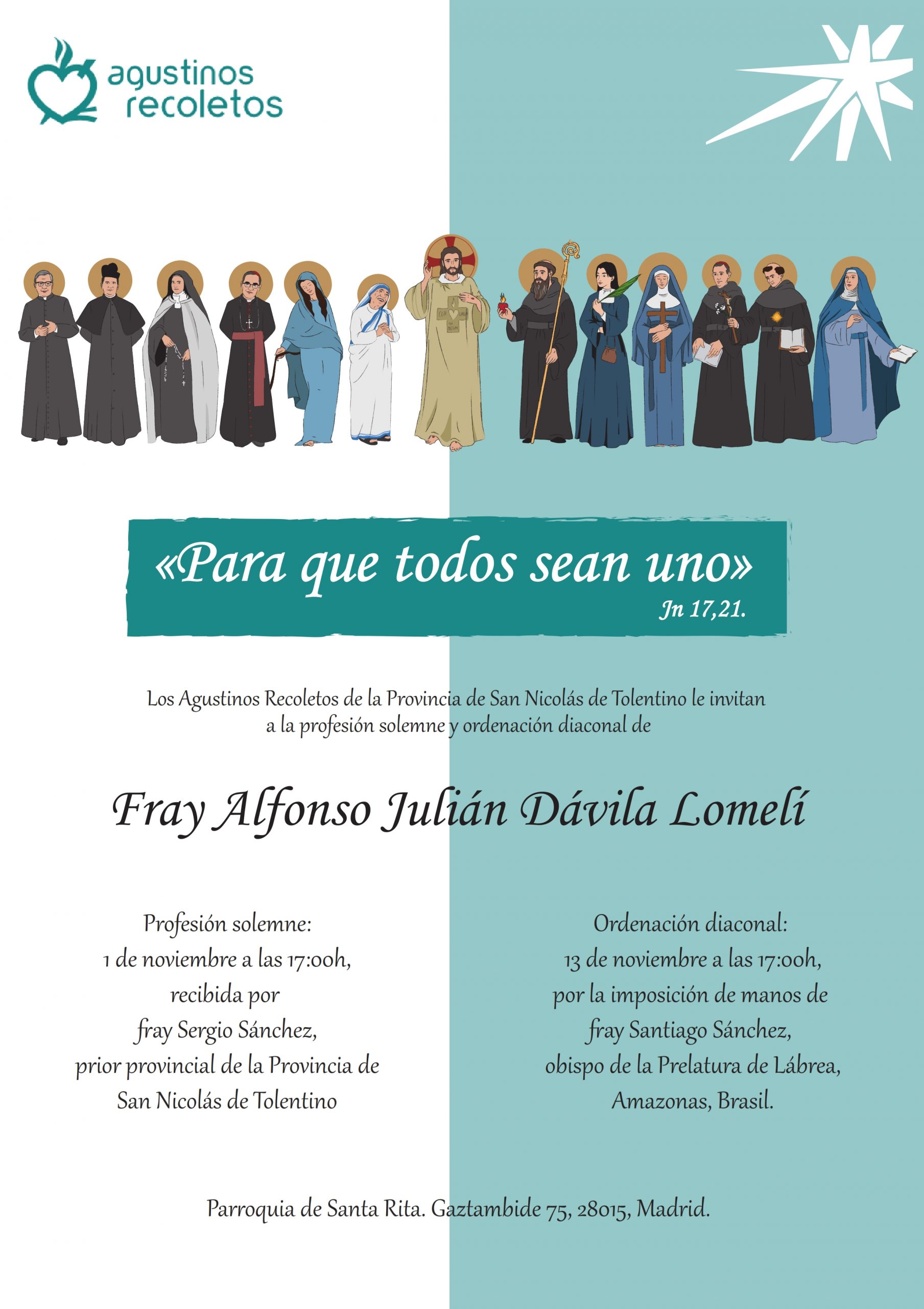 Invitation: Solemn Profession of Vows and Diaconal Ordination (Province ...