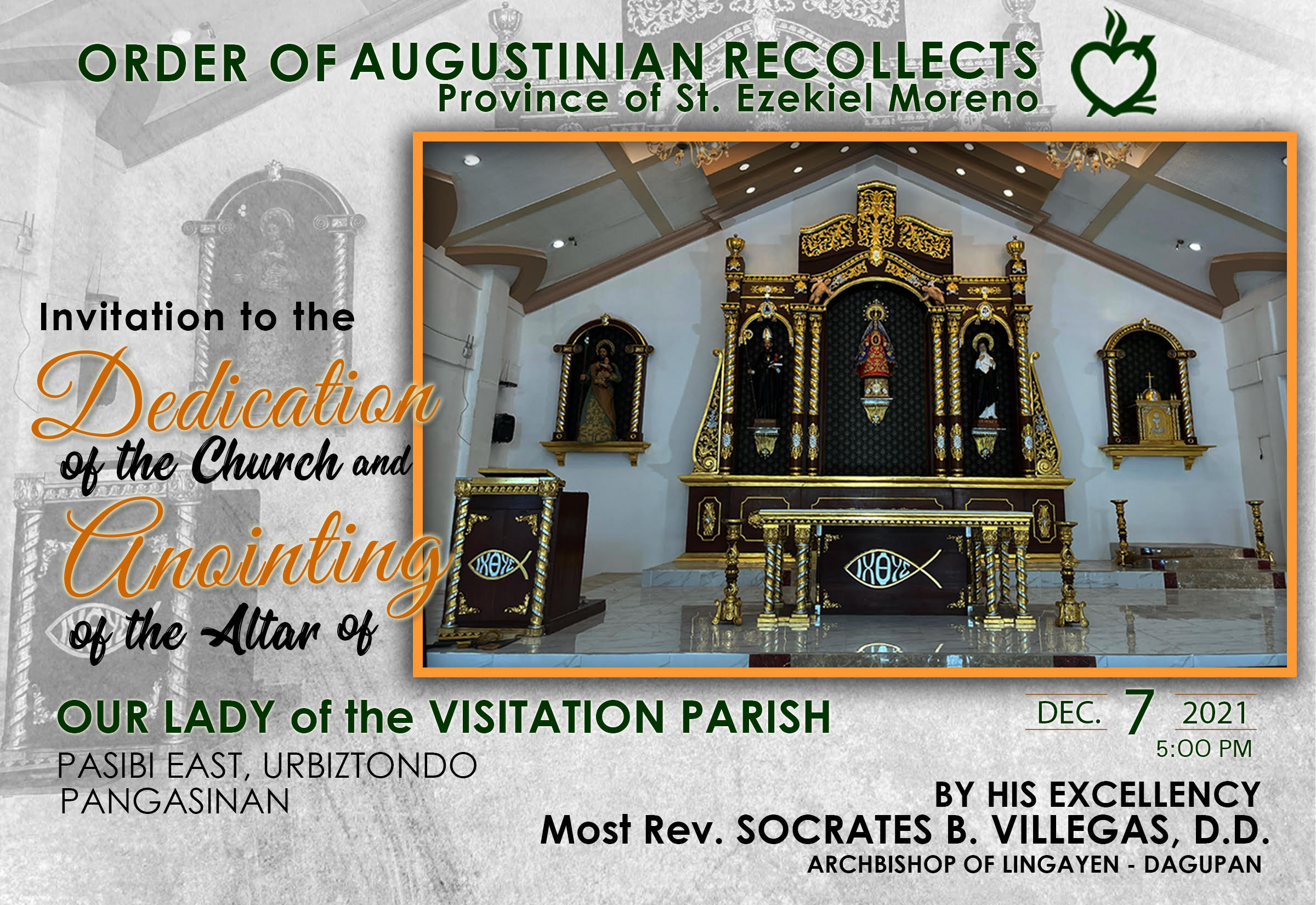 Invitation: Church Dedication of Our Lady of the Visitation Parish ...