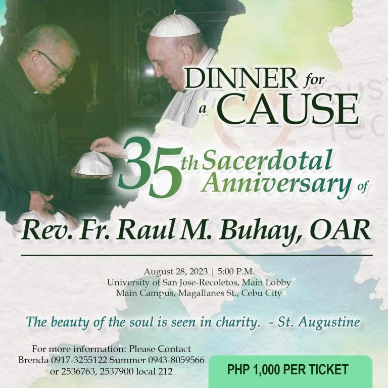 Invitation: 35th Sacerdotal Anniversary – Agustinos Recoletos